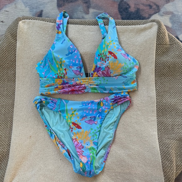 Seafolly | Swim | Seafolly Tropical Blue Reef Fish Bikini | Poshmark